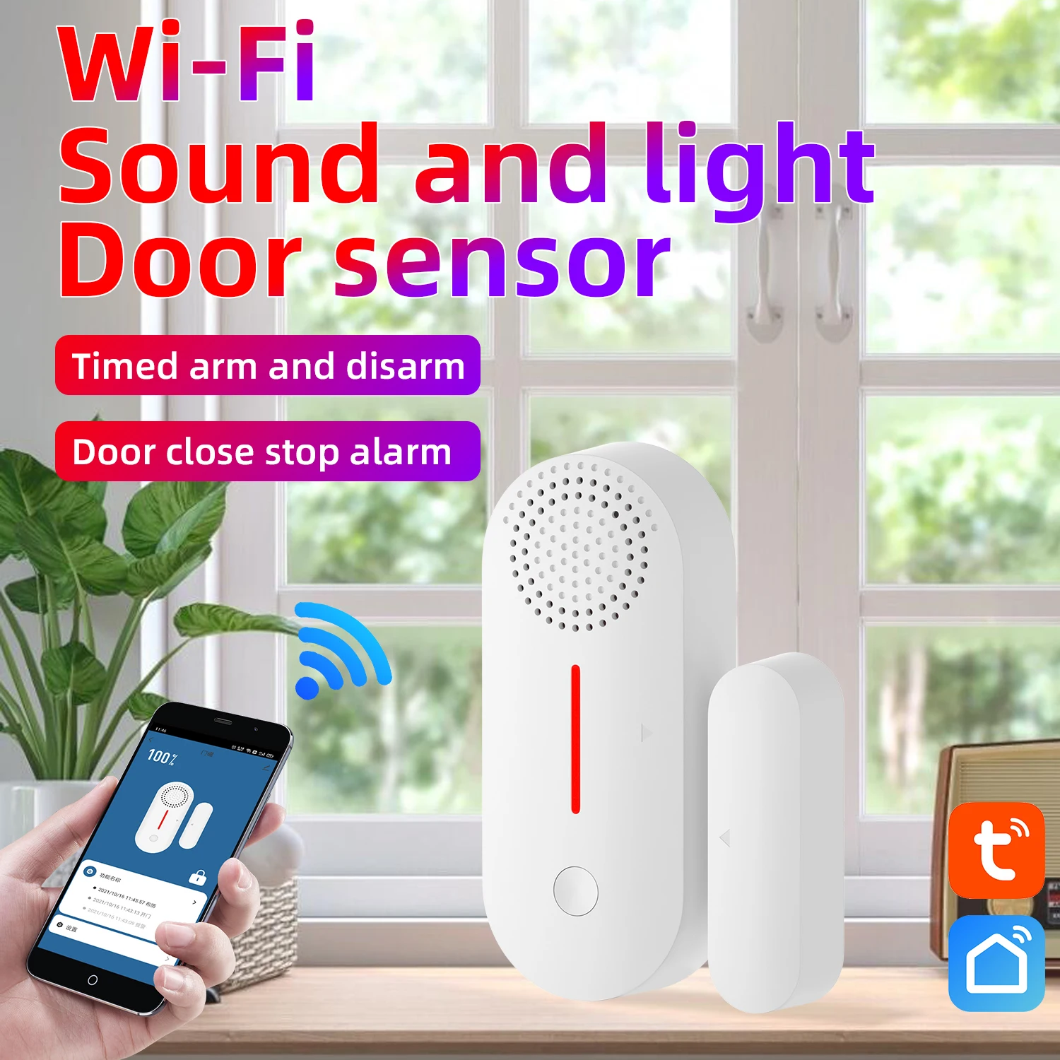 Smart Wifi Tuya Door Window Sensor Alarm For Doors And Windows Open ...