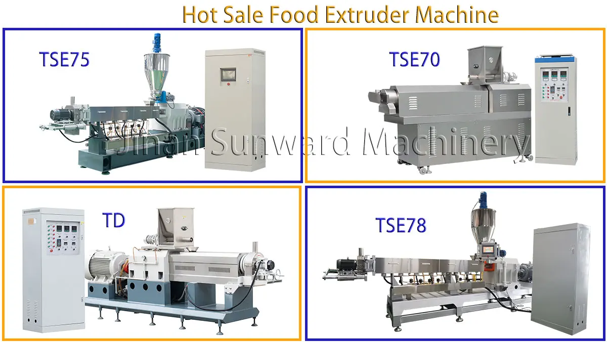 300-500kg/h Twin Screw Puffed Maize Stick Making Extruder Machine ...