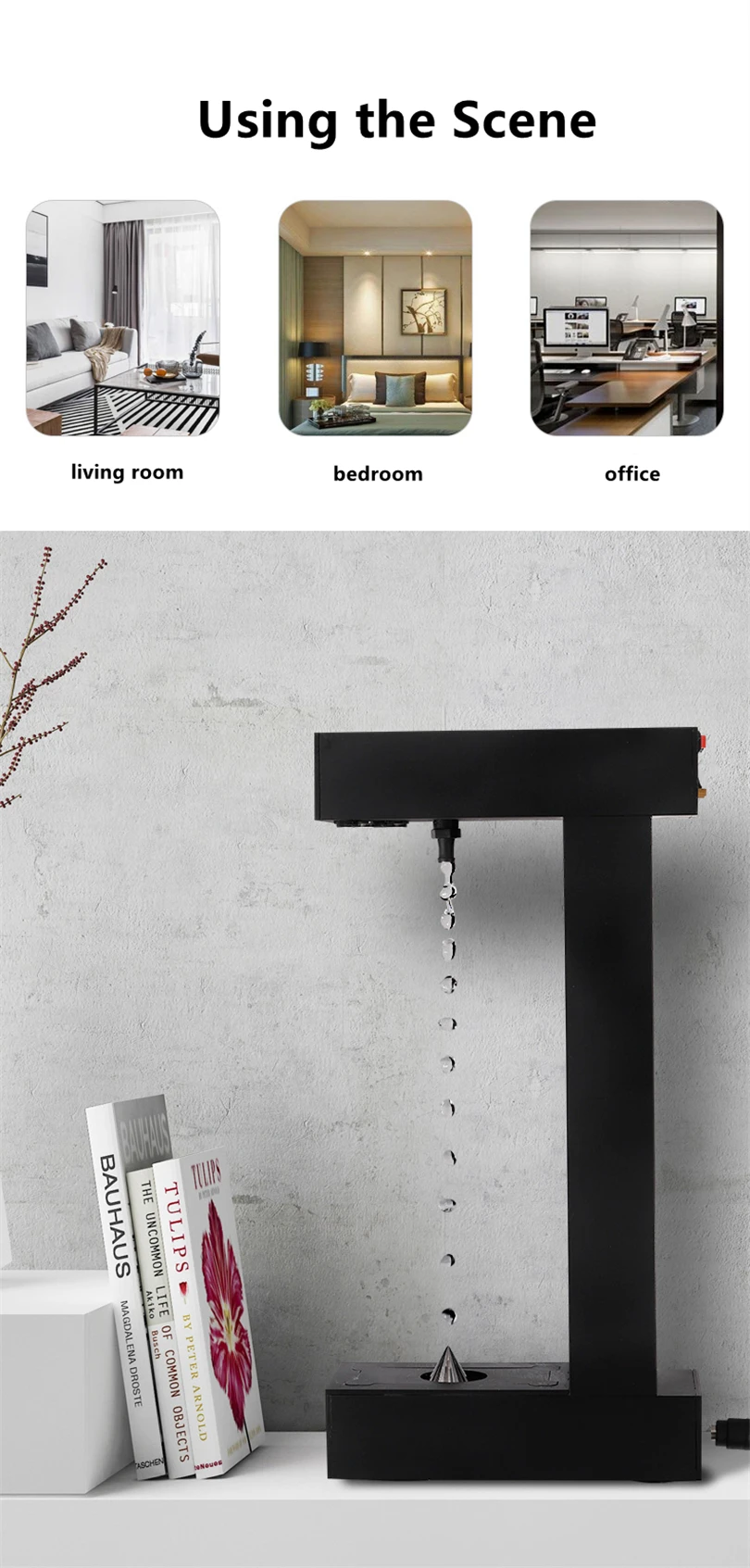 Crystal Anti-Gravity Levitating UV Lamp for Air Purification