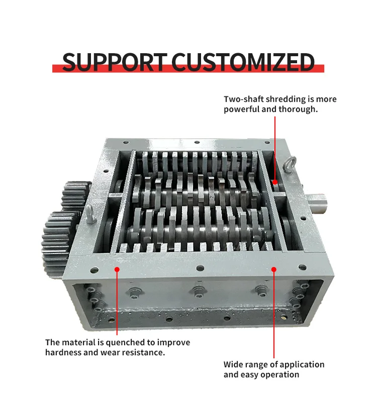 Mini Twin Shaft Shredder And Case Mini Shredder Case With H13 Blades ...