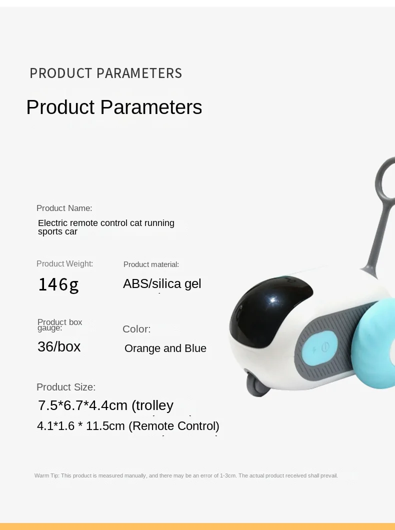 Pet Smart Car Toy Remote Control Electronic Interact Cat Toy