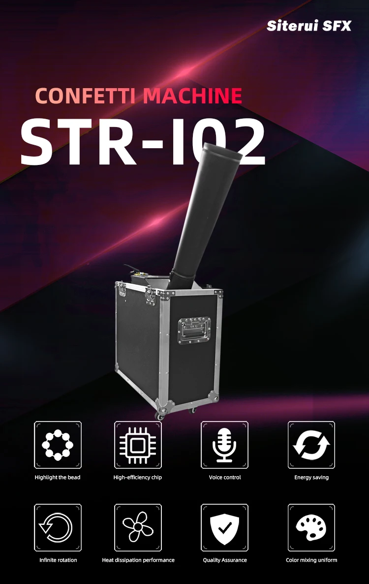 Siterui Sfx Stage Confetti Maker Machine Mini Pneumatic Rainbow Machine ...