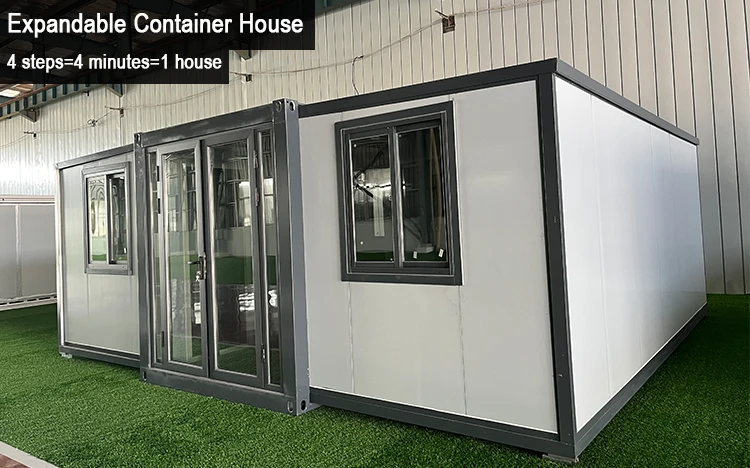 Modular Expandable 20ft 30ft 40ft Steel Container Frame 4 Room Folding ...
