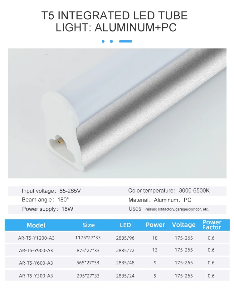 Surface Mounted T5 Led Tube Light Indoor Lighting Aluminum 18w 4ft ...