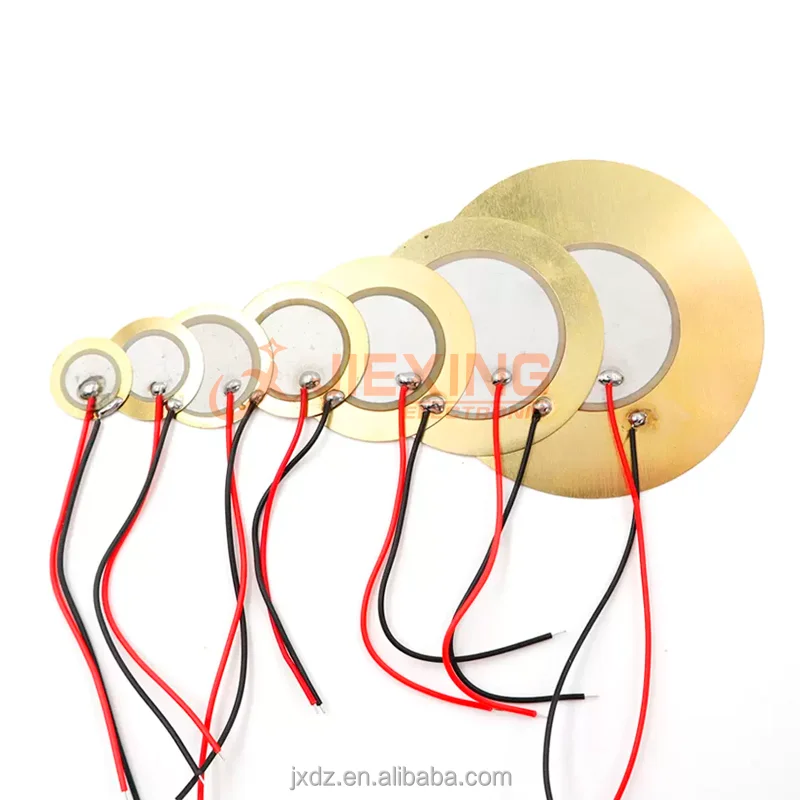 Piezoelectric Ceramic Sheet 50mm Buzzer With 60mm Cable Copper Piece Customized Order Soldering ...