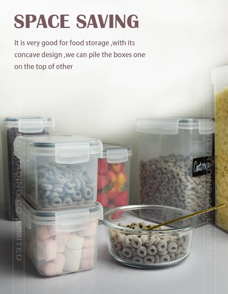 Transparent Plastic Box Set for Food Storage & Organization