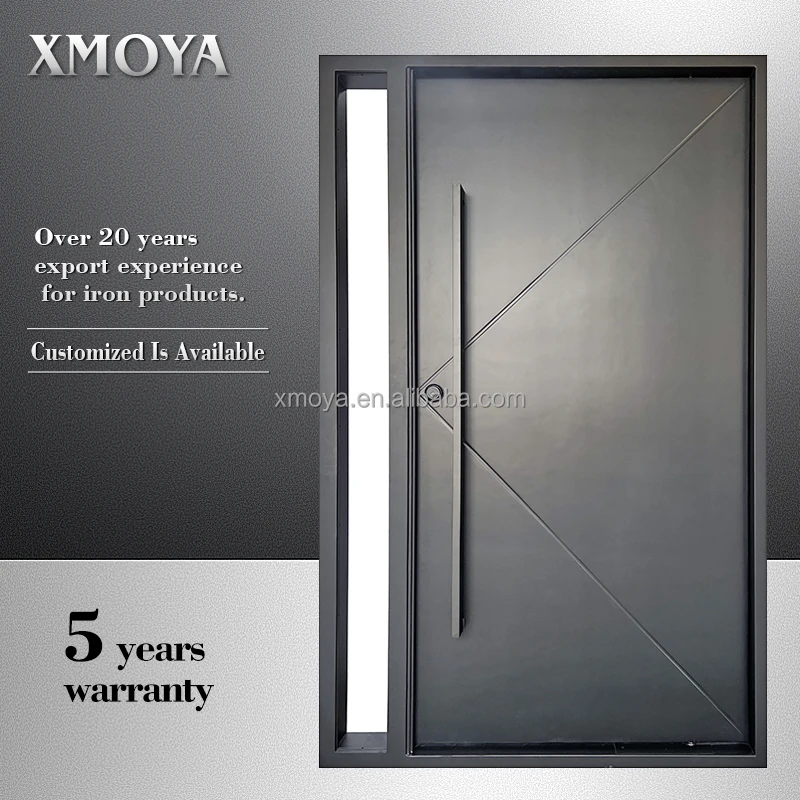 Bulletproof Front Exterior Big Automatic Iron Doors Exterior Modern ...