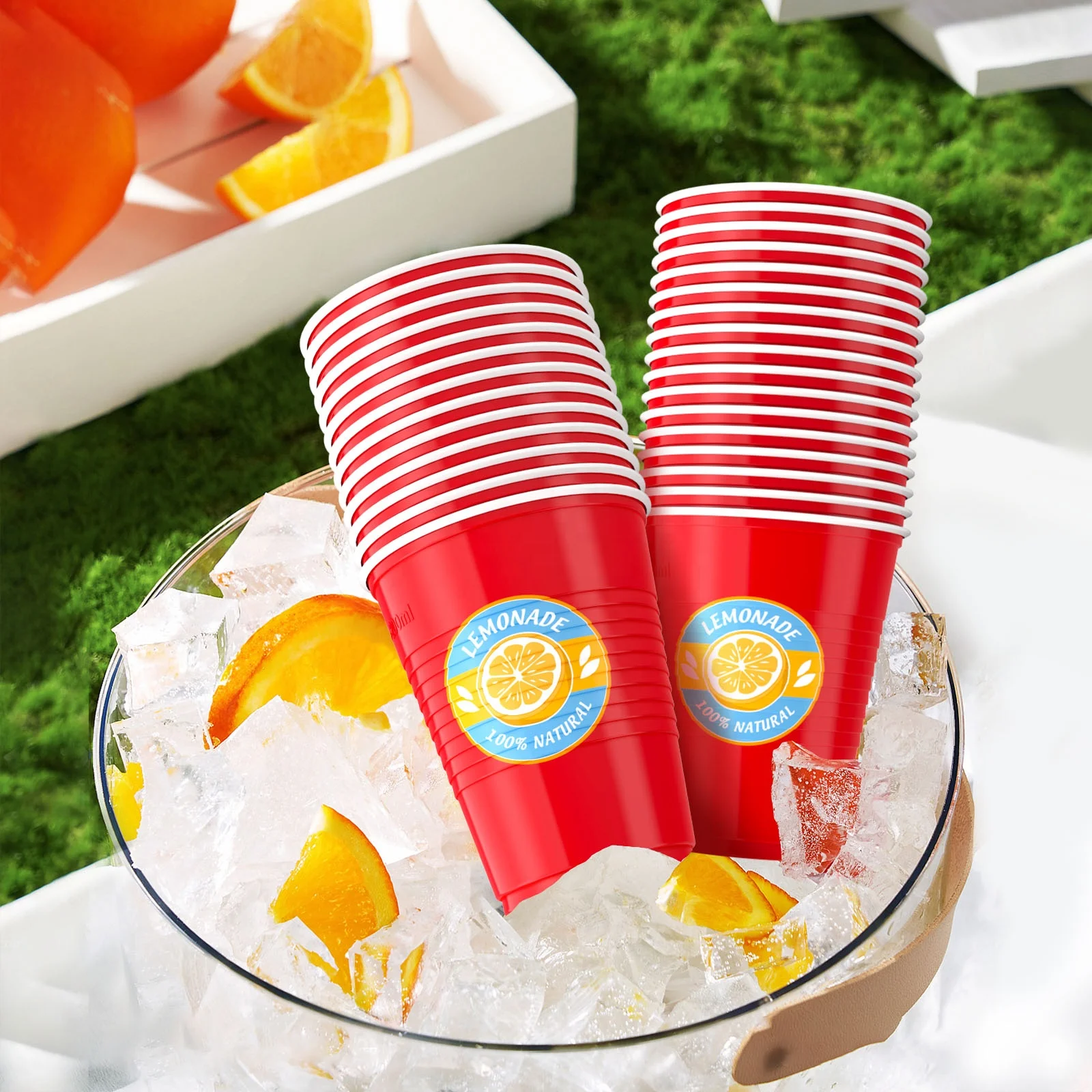 9oz Disposable Party Beverage Juice Cups Custom Colored Plastic Beer ...