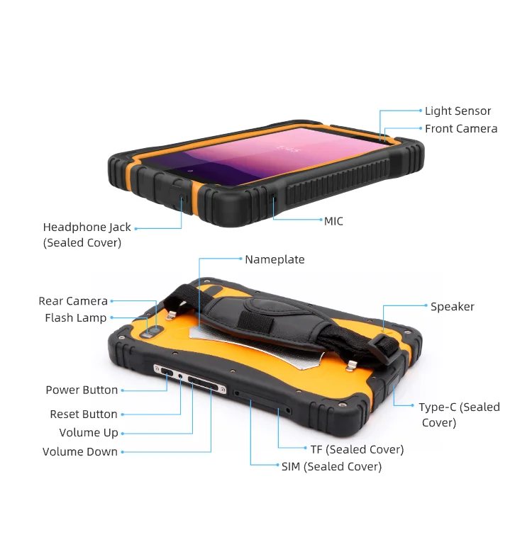 Hugerock T70ex Atex 4g 128gb 7 Inch 10000mah 1000nit Nfc Card Reader ...