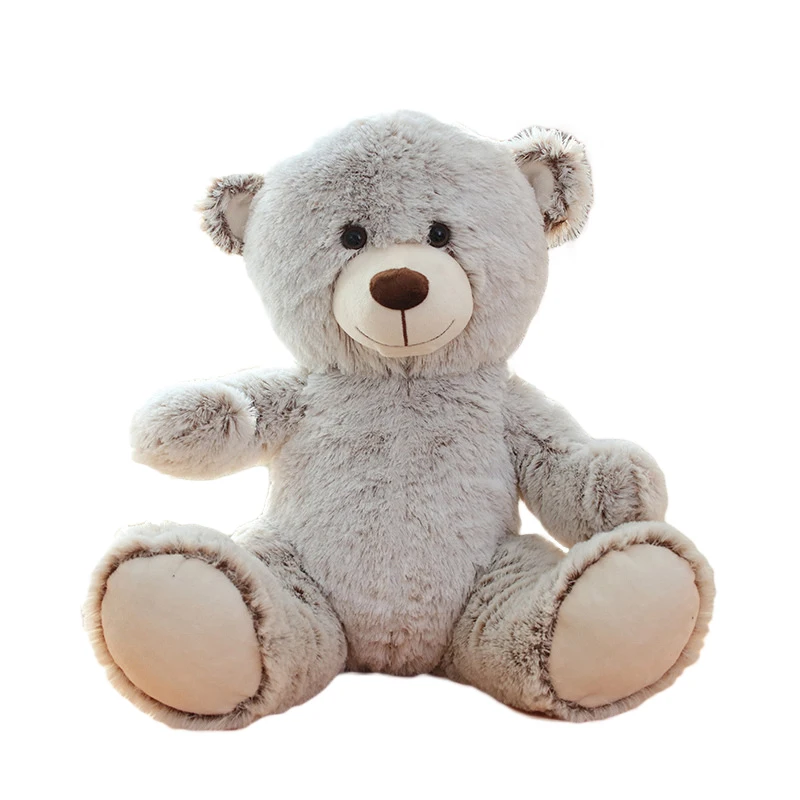 Customize Gray Teddy Bear Plushie Toys Light-colored Gray Plush Teddy ...