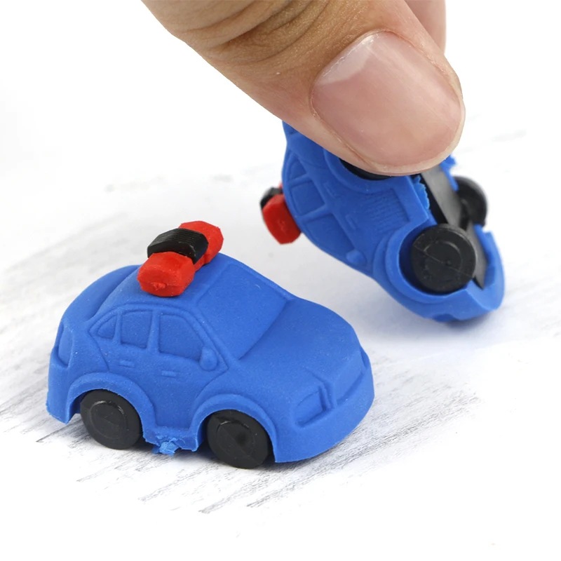 Soododo School Promotion Cute Toys 3d Rubber Puzzle Cars Gum Eraser Eco ...