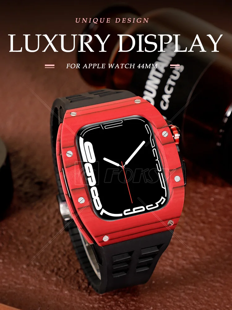 Oem Accept Ready To Ship Luxury Carbon Fiber Smart Watch Case For Apple ...