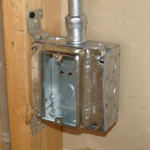 4" Square Single Gang Device Covers Raised 5/8" Galvanized Steel Mud Ring Silver Drawn For 1900 ...