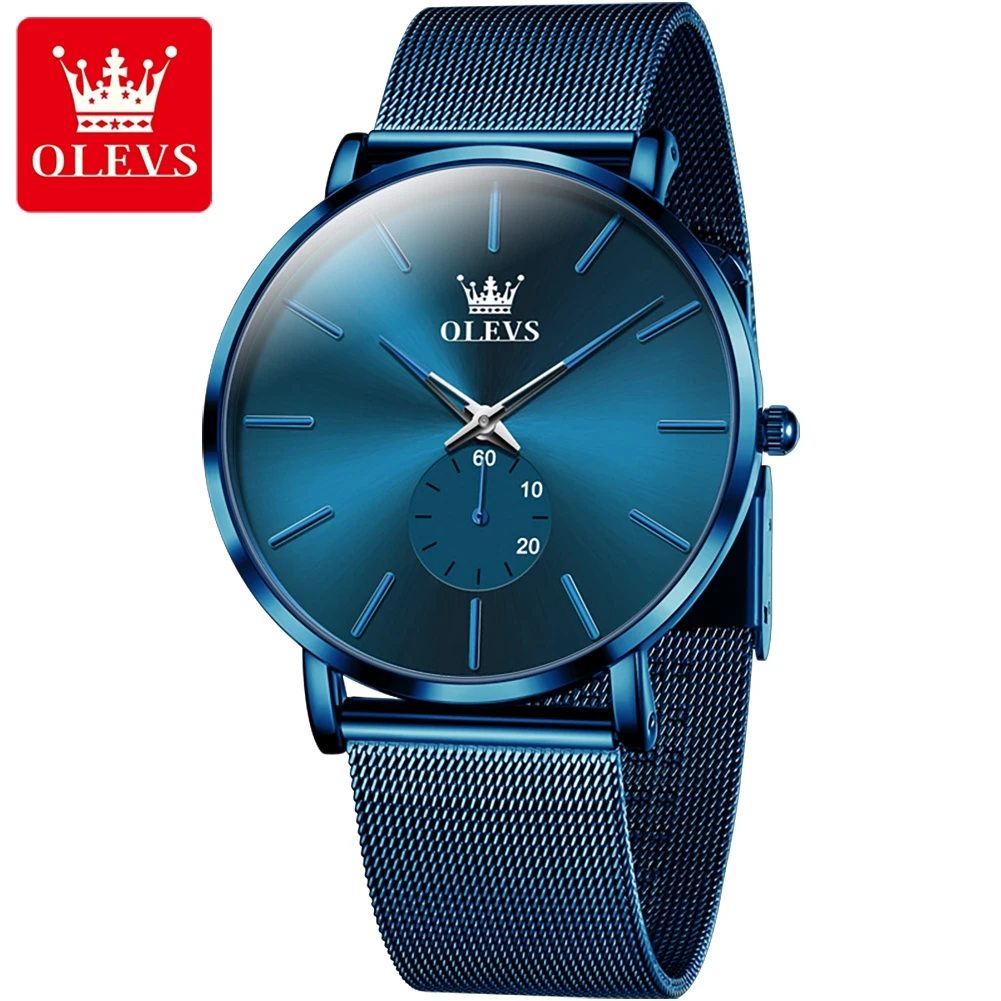 OLEVS 9954 customize Blue high Quality New Design Dial small second ...