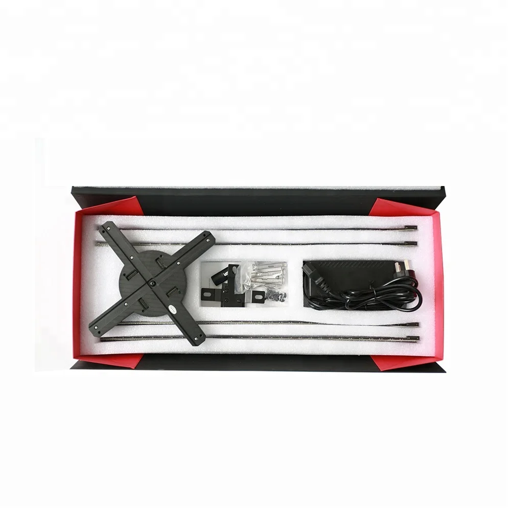 Full- Color 3d Holographic Player Wall Fan Remote Propeller Led Display ...