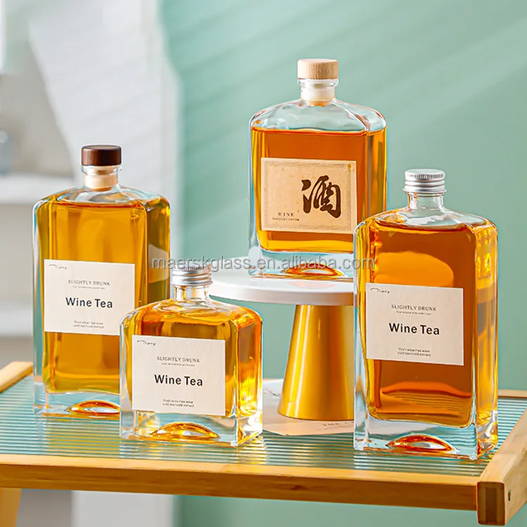 New Arrival Decanter Alcoholic Whisky Square Glass Bottle Wine Liquor ...