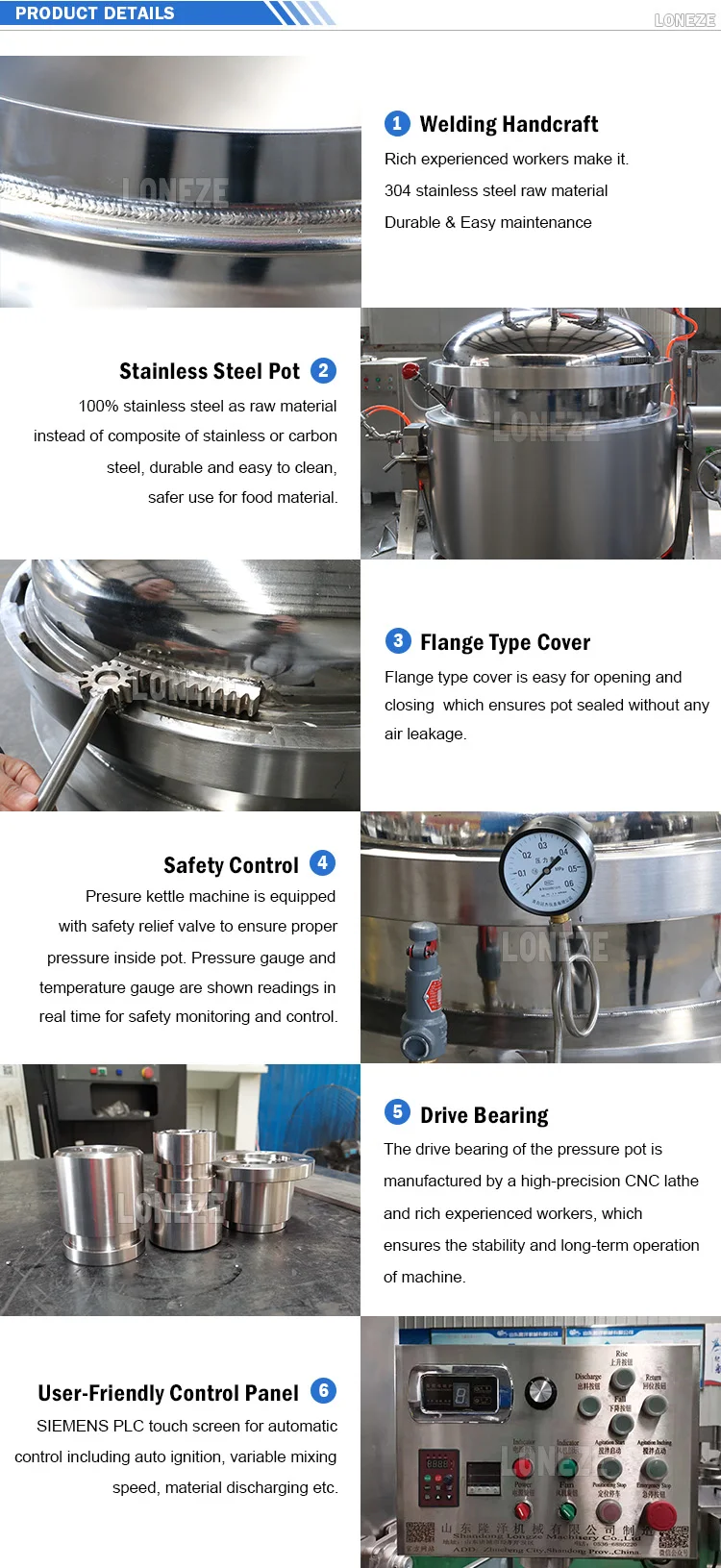 LONEZE High Pressure Cooking Pots - Durable & Efficient