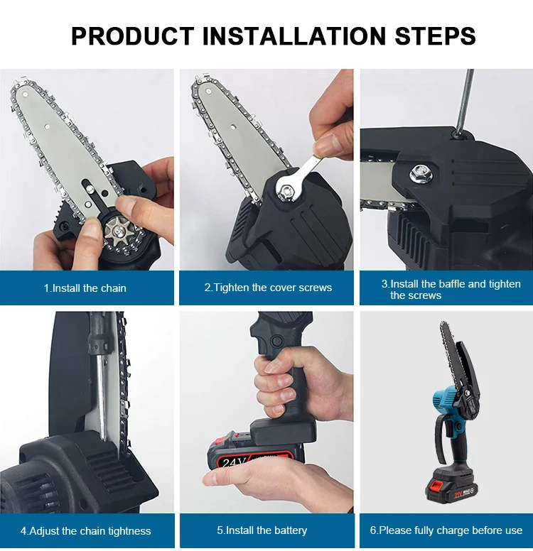 Hl 4/6 Inch Mini Pruning Saw 600w Electric Chainsaws Removable For ...