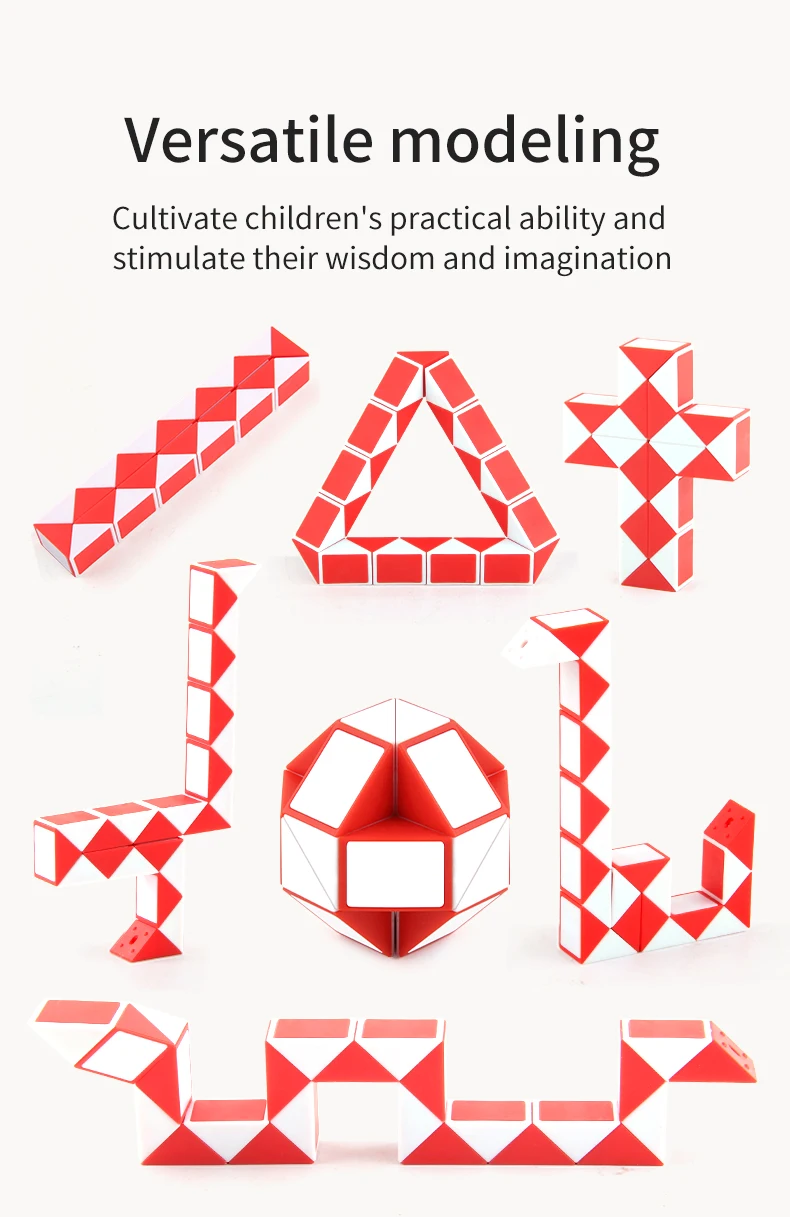 Twist Snake Puzzle Sensory Cube Fidget Speed Cubes Toy Set Magic Snake ...