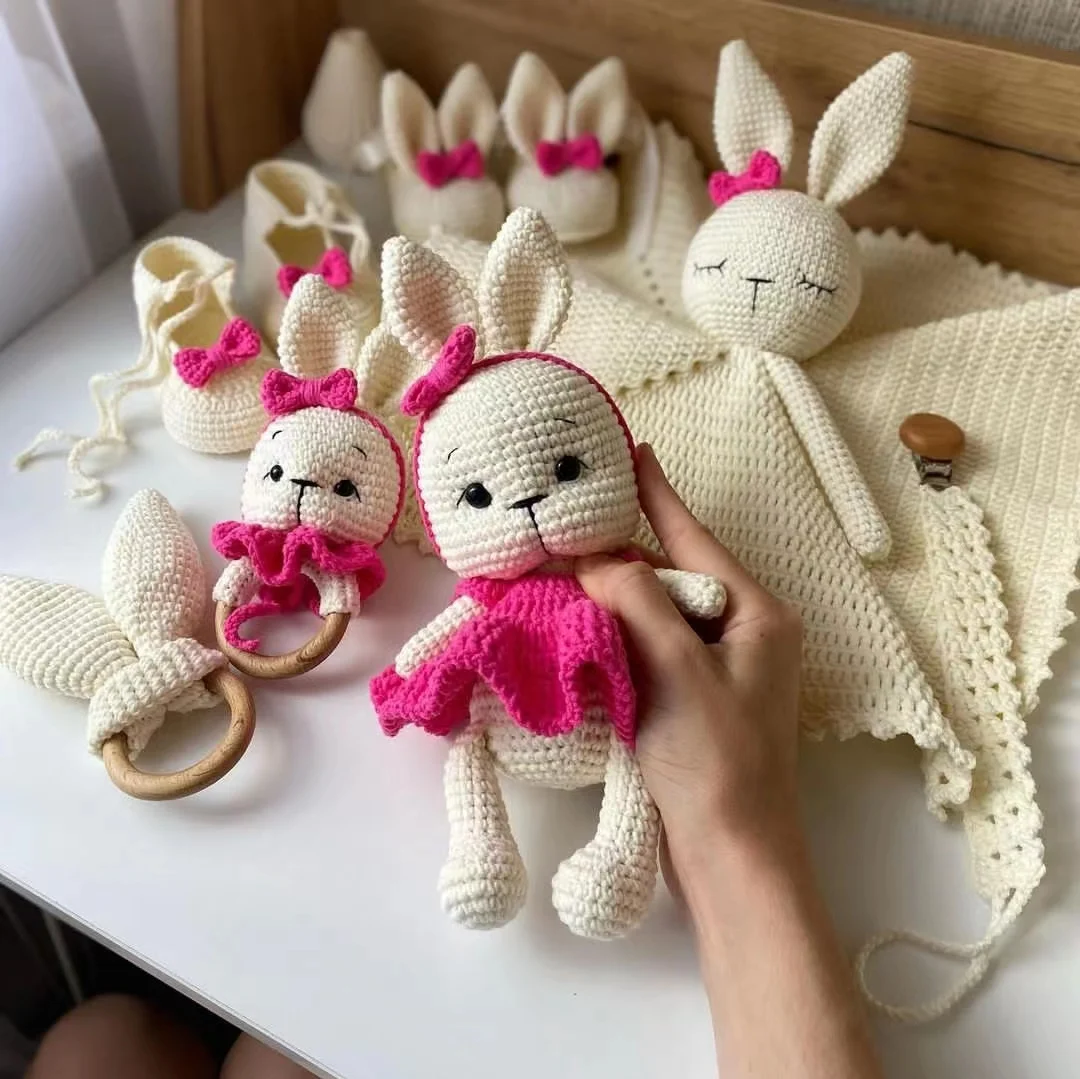 Adorable Handmade Crocheted Bunny - Perfect Gift for Kids