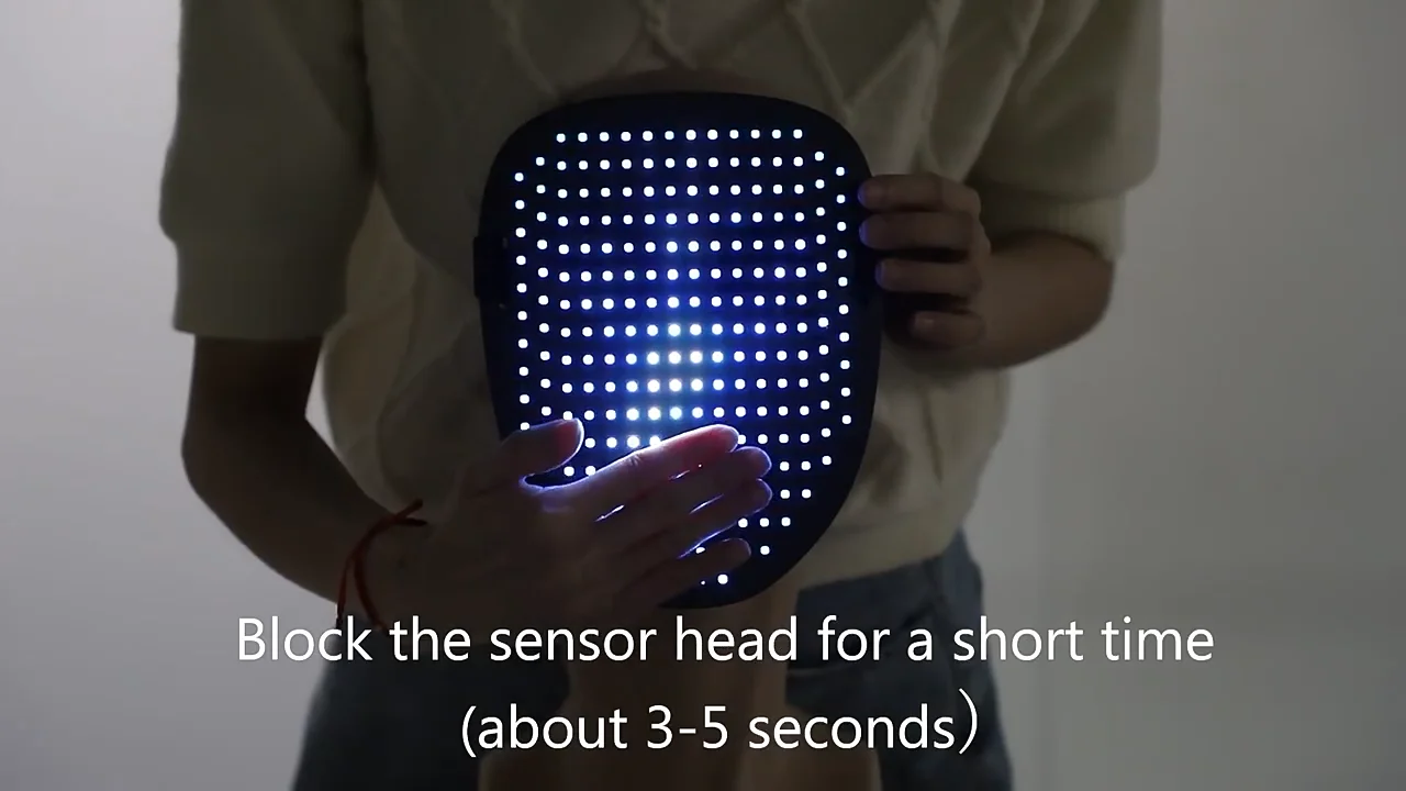 Led Programmable Full Face Shining Mask App Control Halloween Cosplay ...