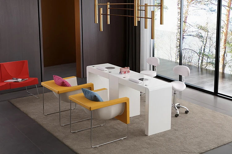 Double Manicure Desk - Stylish & Functional Salon Furniture