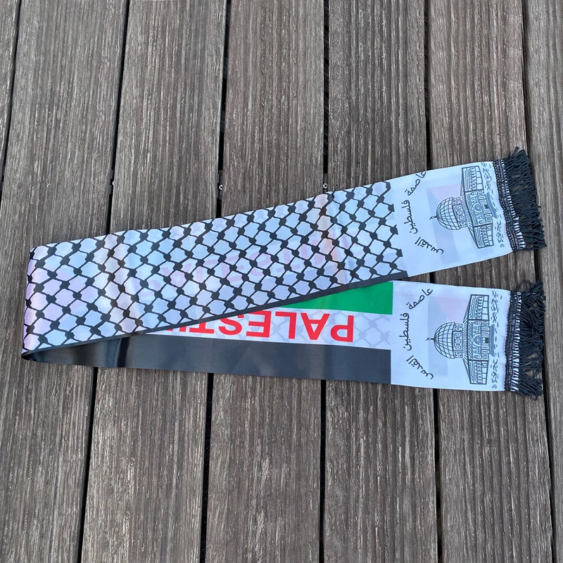 Wholesale 14x130cm Scarves Palestine Shawl Printing Satin Palestinian ...