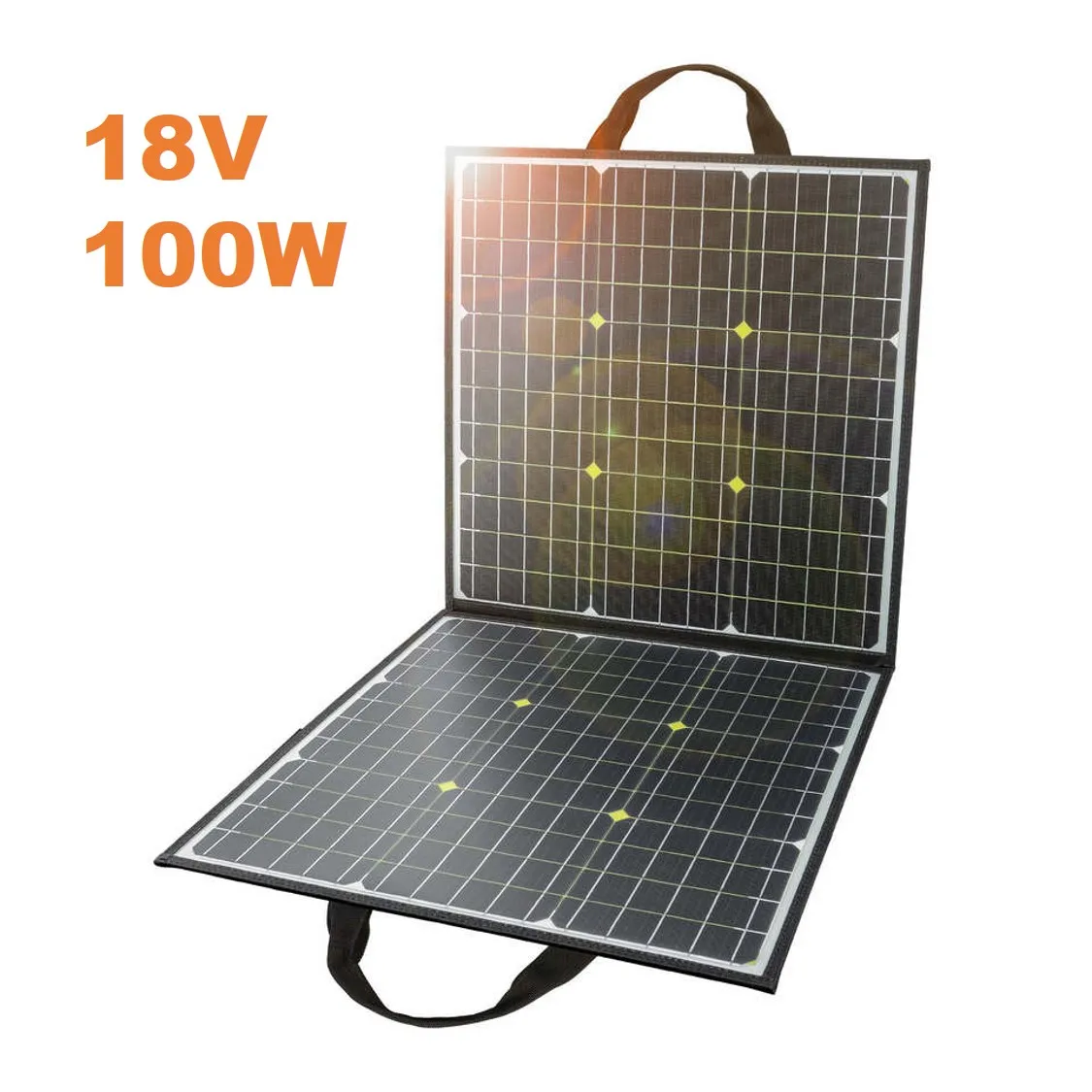 100w Folding Portable Solar Panel Charger With Adapter Cord For ...