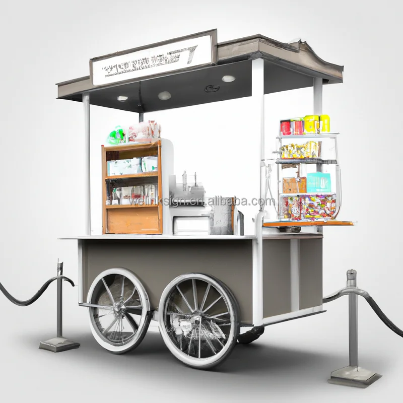 Modern Style Creative Street Sale Vending Cart - FLOWVISUAL