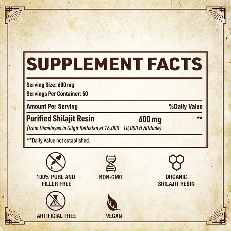 Shilajit Pure Resin Label Del Himalaya Pure Himalayan Original Sourced ...