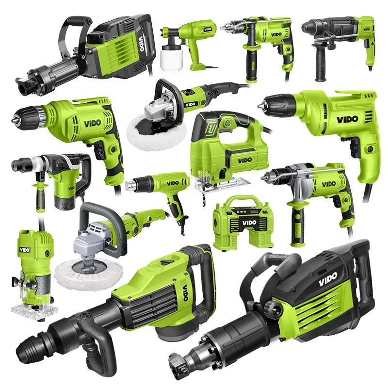 Vido Power Craft Tools 18v Lithium Battery Cordless Drill And Impact ...