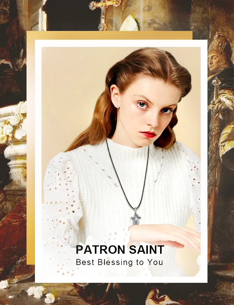 Women Dainty Jesus Faith Christian Cross Saints Blessing Pendant ...