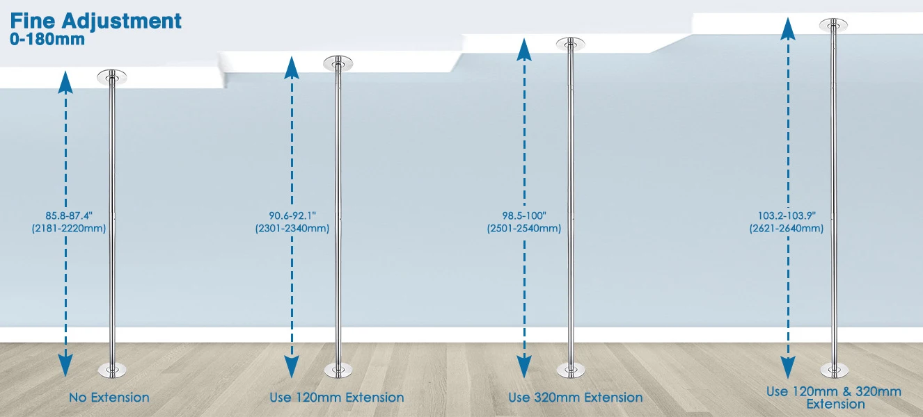 Portable Removable Spinning Dance Pole Kit for All Levels