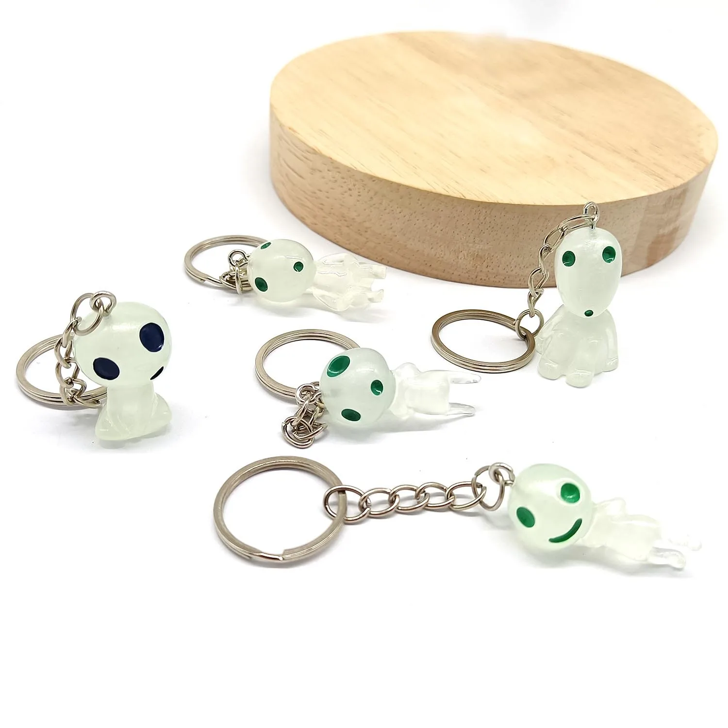 Luminous Tree Elves Spirit Keychain Micro Landscape Figure Ornament ...