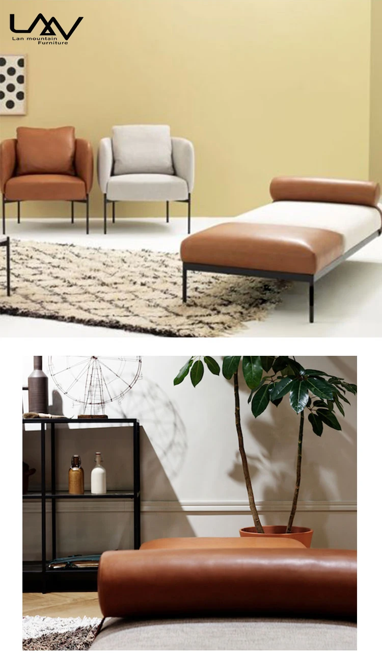 Modern Living Room Upholstered Metal Leg Accent Bench Creative Bedroom ...