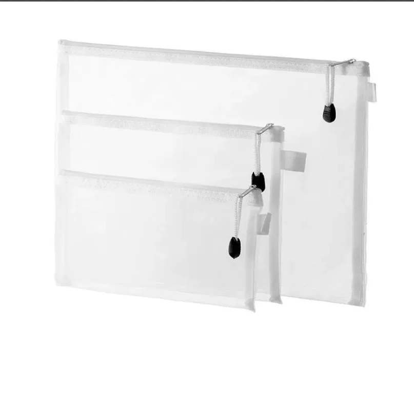 A4/A5/A6 Mesh Zipper Pouch Document Bag Waterproof Zip File Folders ...