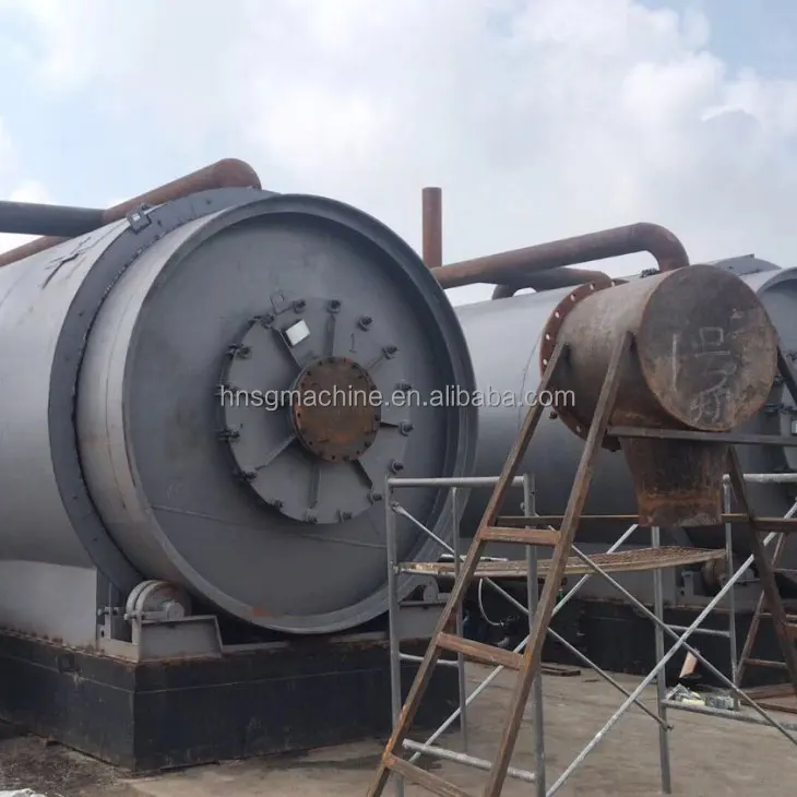 Used Tire Recycling Pyrolysis Plant To Fuel Oil Tyre Pyrolysis Furnace ...