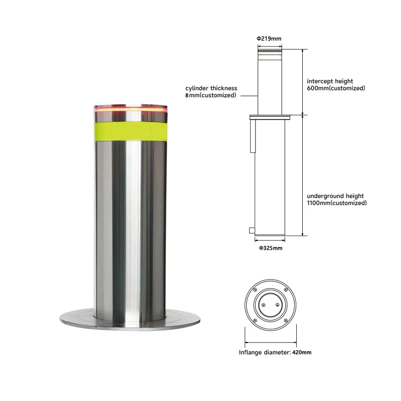 2023 Hydraulic Bollard - Road Safety Bollard by JIETIAN