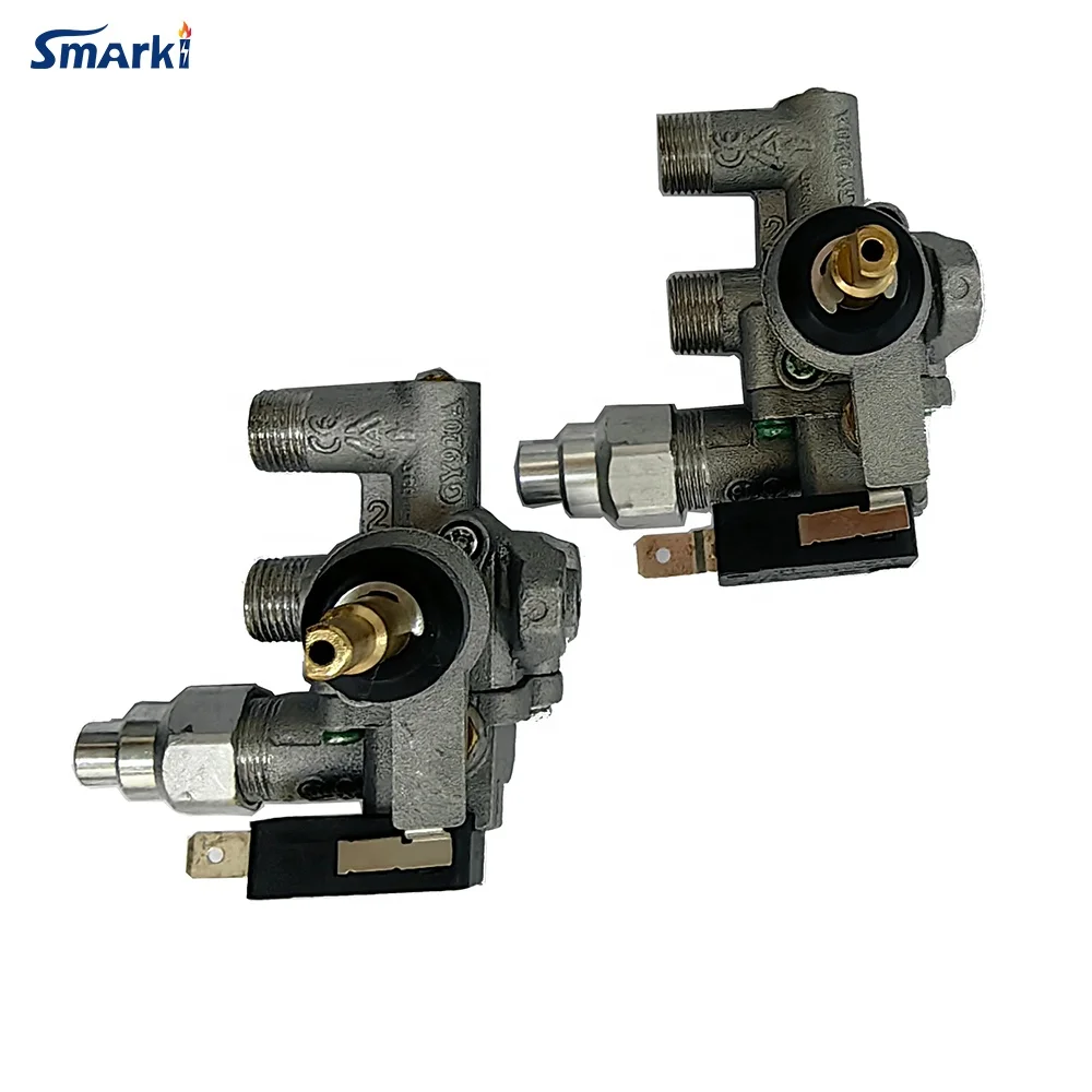 Double Output Valve With Micro Switch dos Gas Output Aluminum Valve for ...