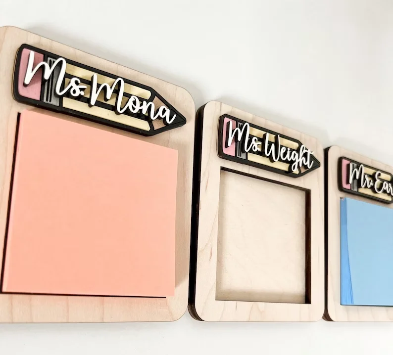 Teacher Appreciation Pencil Sticky Note Dispensers Holders Pencil ...