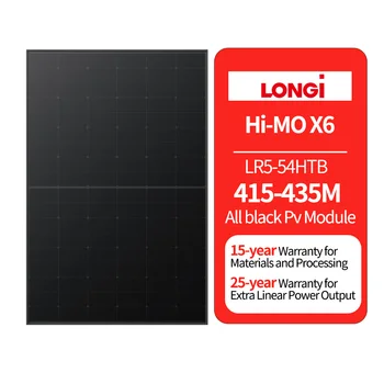 Longi Solar Hi-mo X6 Explorer 415w 420watt 430w 435w Solar Panel Photovoltaic Panels With Black ...