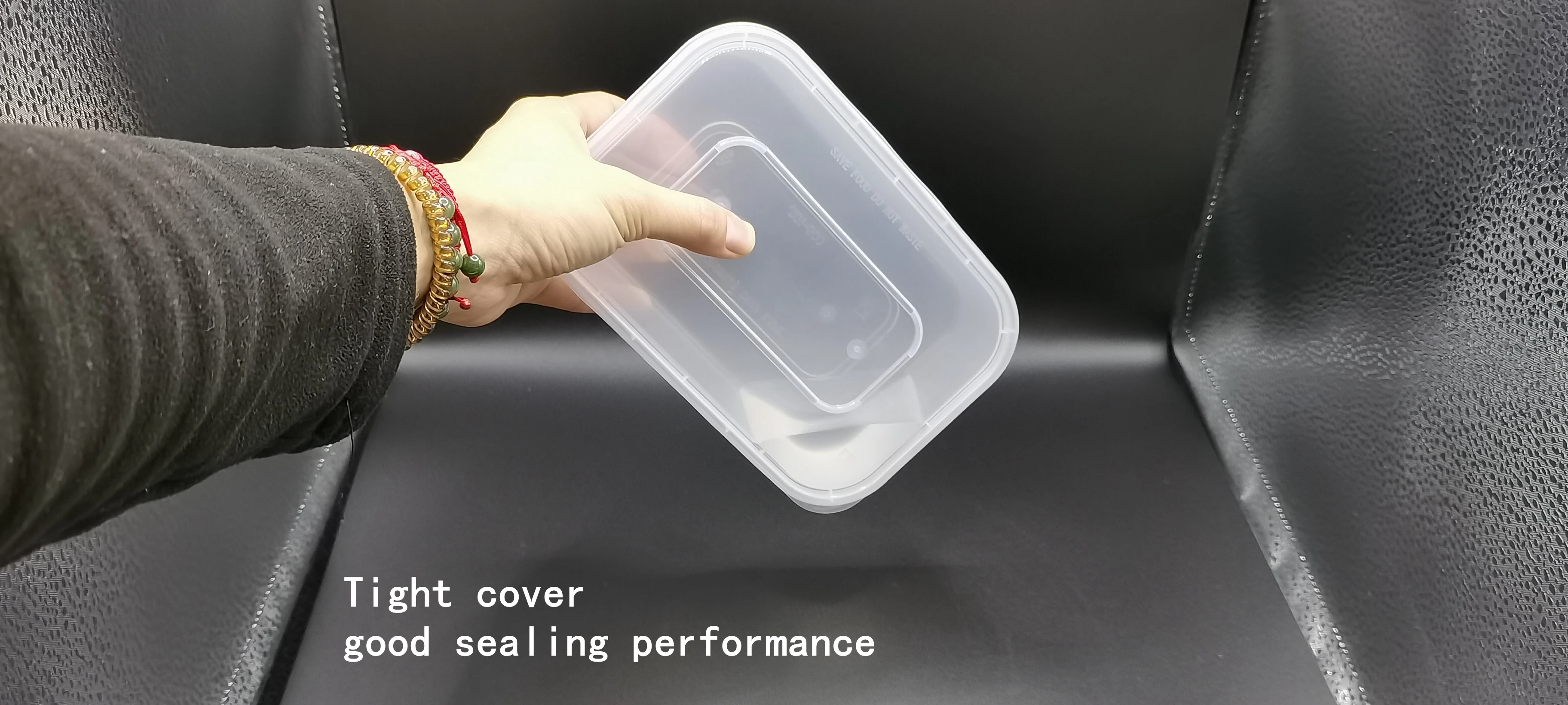 650ml Disposable Plastic Lunch Boxes Rectangular Microwave Safe With ...