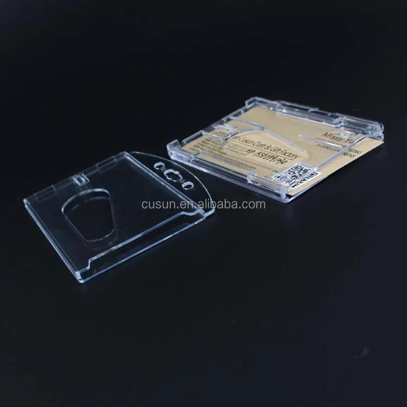 Newest Promotional Pp Hard Transparent Clear Plastic Card Holder For ...