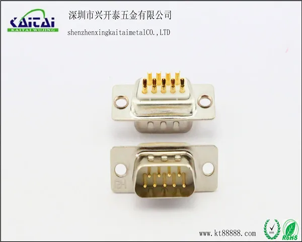 D Sub Vga Rs232 Db9p Male Female Solid Pin Welding D-sub Db9 Hood 9p ...