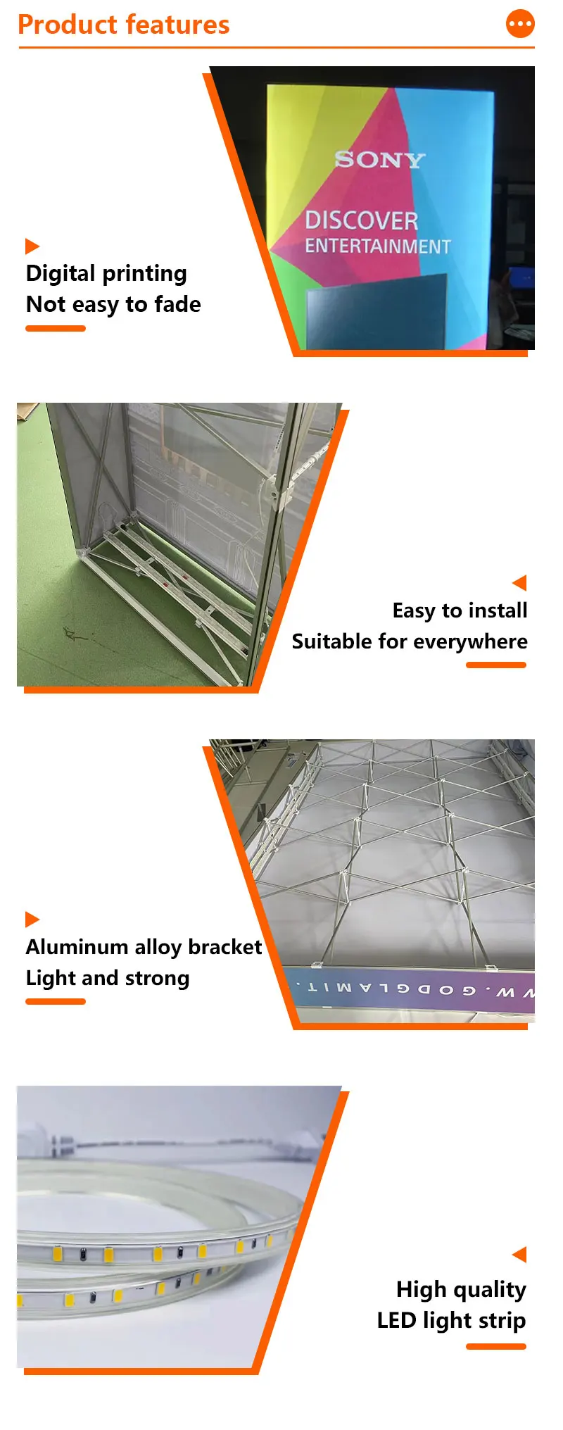10x10ft Display Stands Event Backdrop Exhibition Booth With Led ...