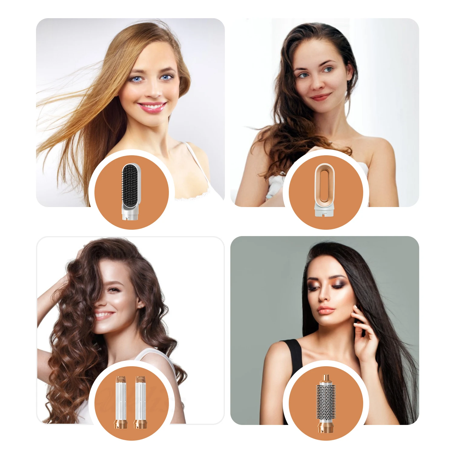 New 5 In 1 Hair Styler Electric Hair Dryer Brush Professional Complete ...