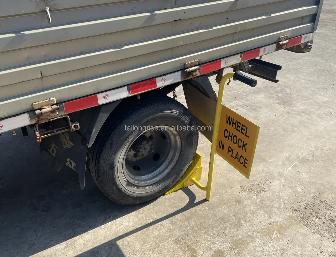 Polyurethane Wheel Chock with Handle for Trailer Truck Car