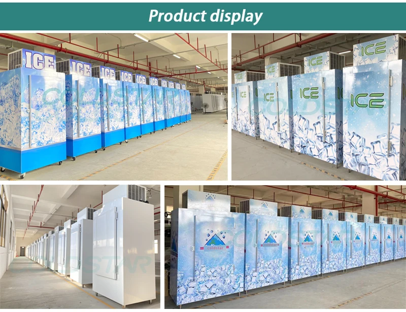 120Bags Industrial Ice Bin Refrigerator Cold Storage Ice Merchandiser ...
