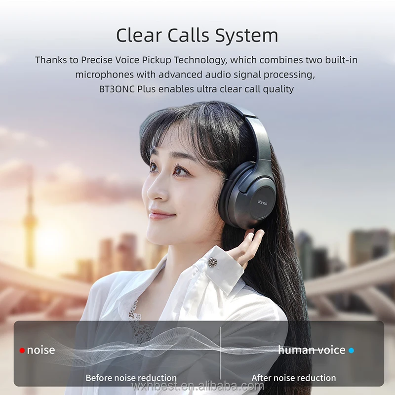 Dual Hi Fi Stereo Sound App Setting Low Latency 2.4G ANC Headset