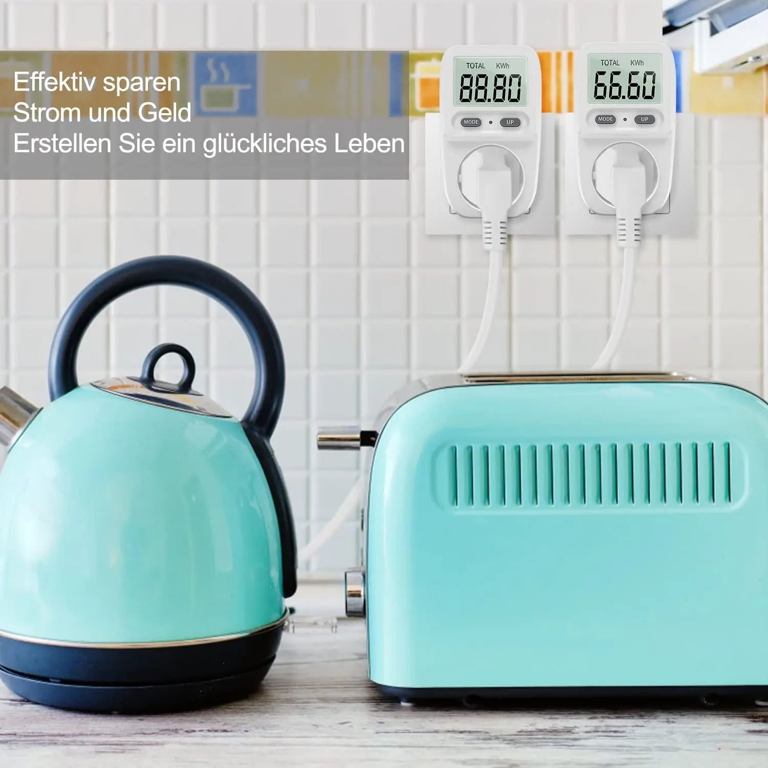 Upgraded Lcd Display Socket Power Meter Plug Power Consumption Monitor Energy Voltage Amps